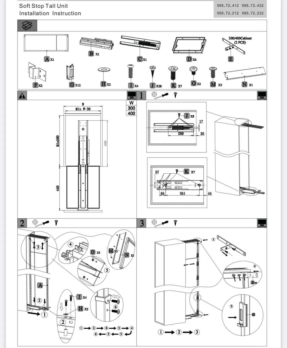 Cos coloana 300 alb tip camara extractibila cu amortizare - Prestrend